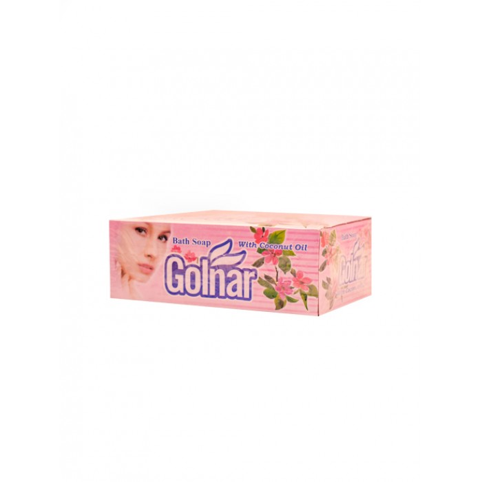 صابون حمام گلنار صورتی با روغن نارگیل محتوی 6 قالب